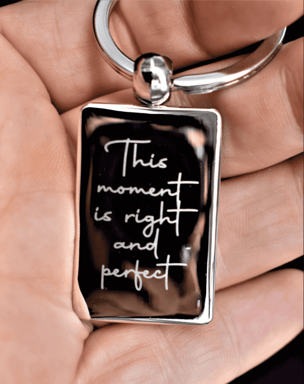 "Right & Perfect" Keyring - KatharineChestnut.com