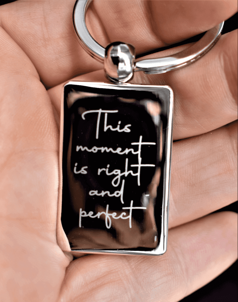 "Right & Perfect" Keyring - KatharineChestnut.com